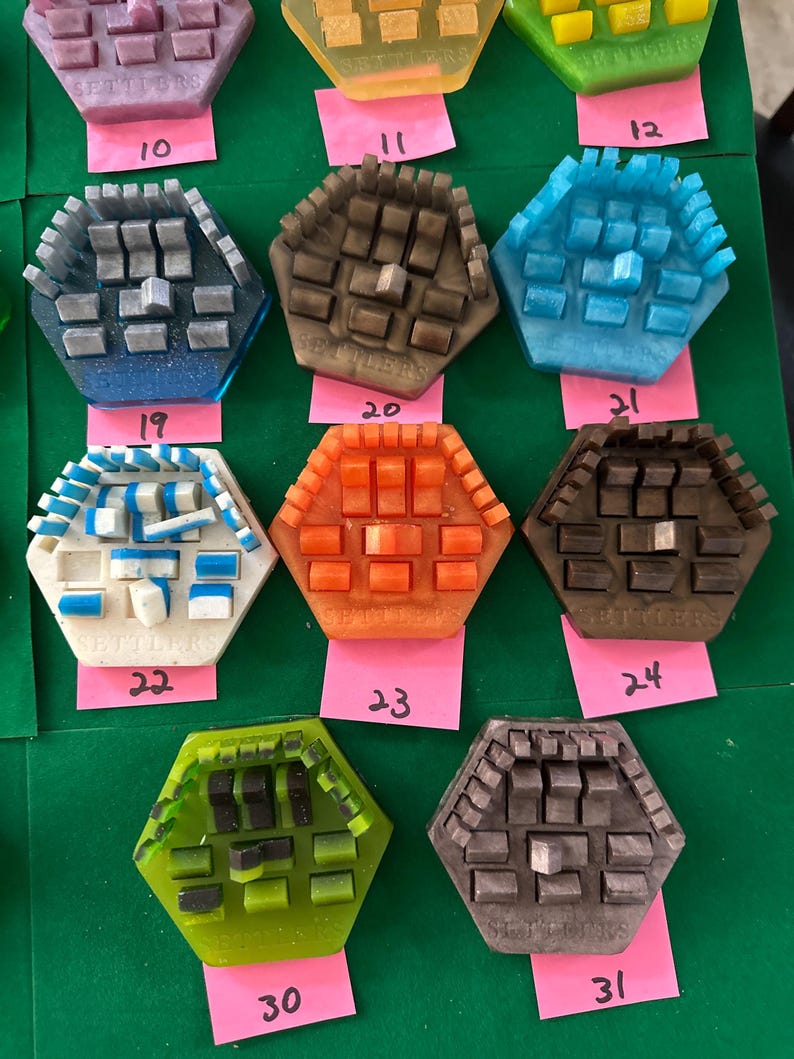 Catan Pieces (full Set) With Base - Etsy