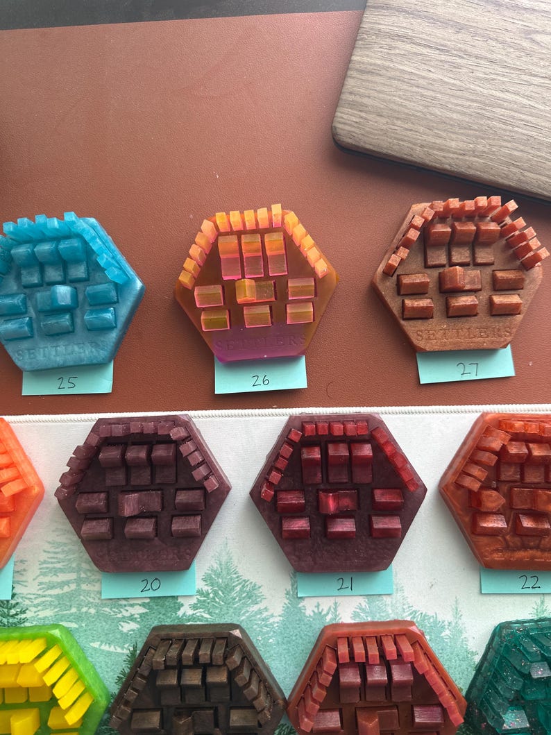 Catan Pieces (full Set) With Base - Etsy