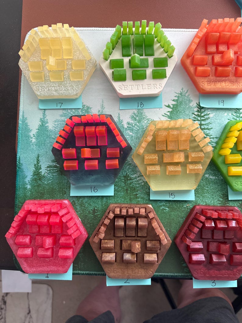 Catan Pieces (full Set) With Base - Etsy