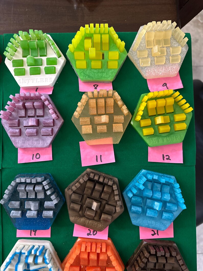 Catan Pieces (full Set) With Base - Etsy