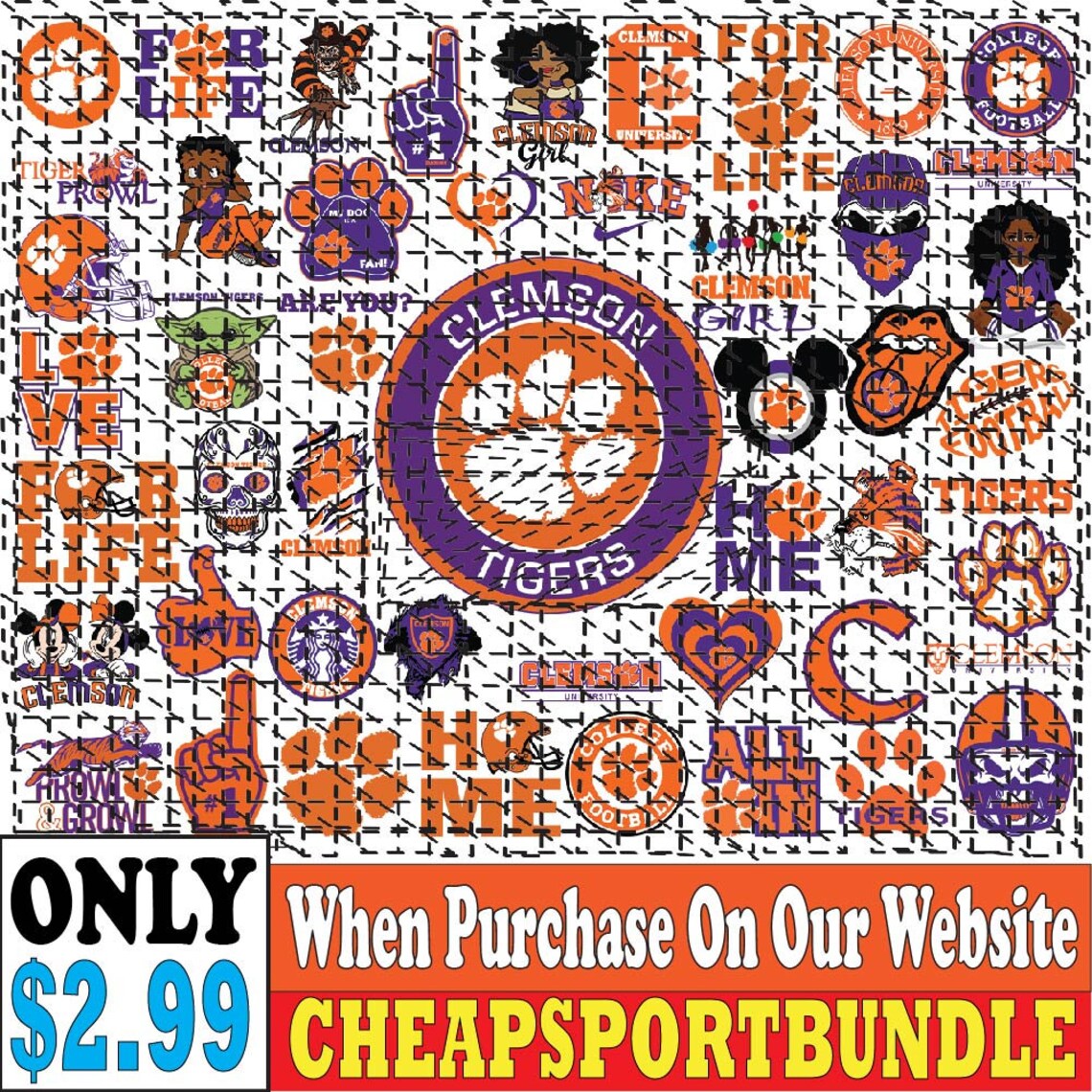 Clemson-tigers Football Svg Bundle N C A A SVG Sport Svg - Etsy