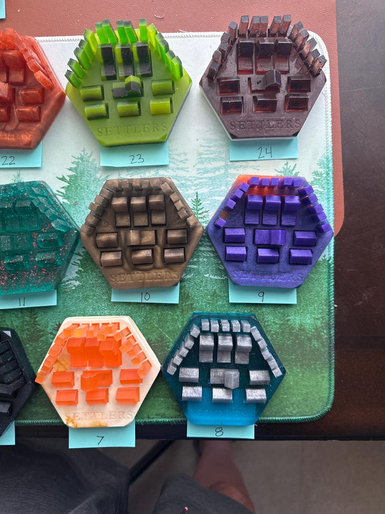 Catan Pieces (full Set) With Base - Etsy