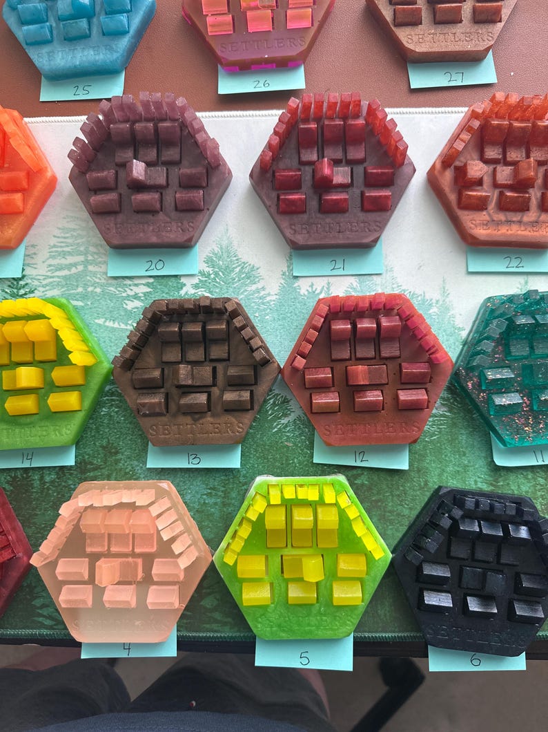 Catan Pieces (full Set) With Base - Etsy