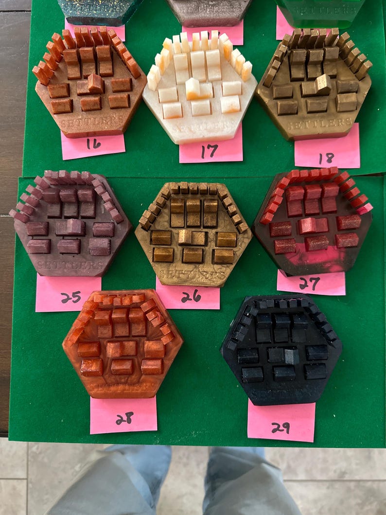 Catan Pieces (full Set) With Base - Etsy