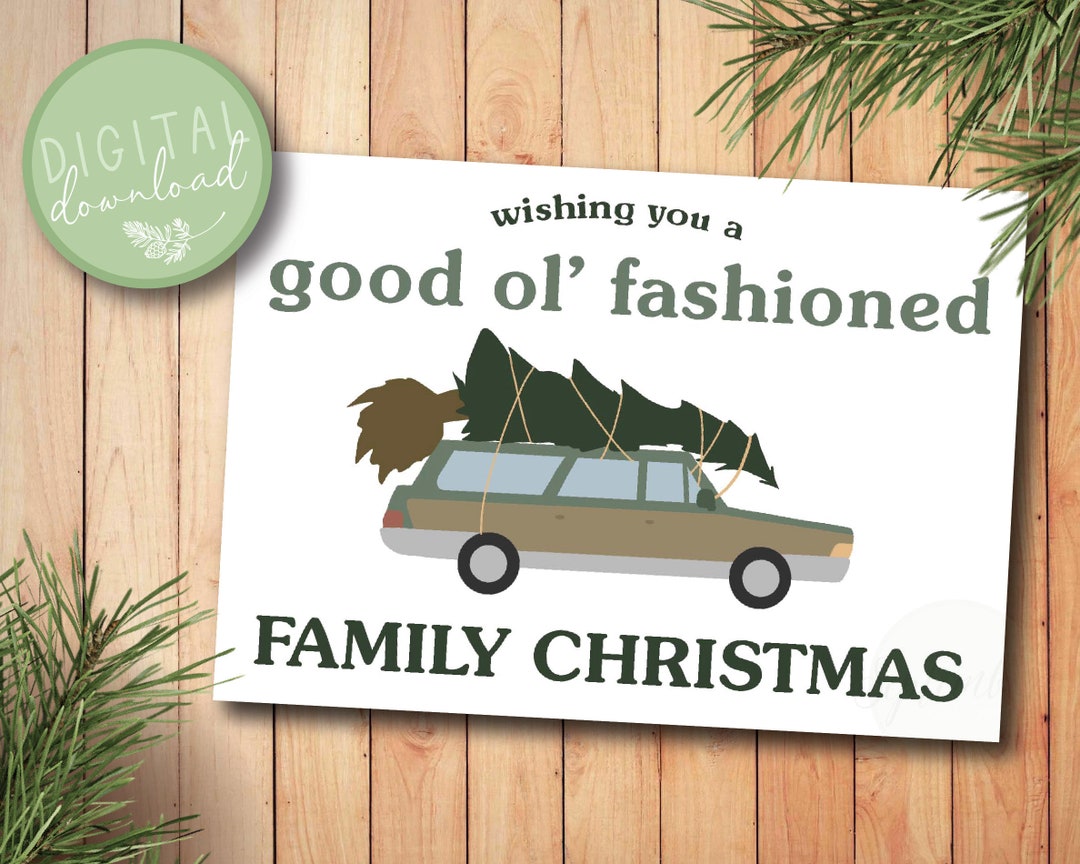 Christmas Vacation Card // Digital Christmas Card // Printable Holiday ...