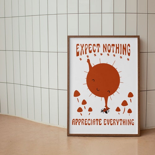 Retro Quote Digital Art Print Printable Wall Art - Etsy