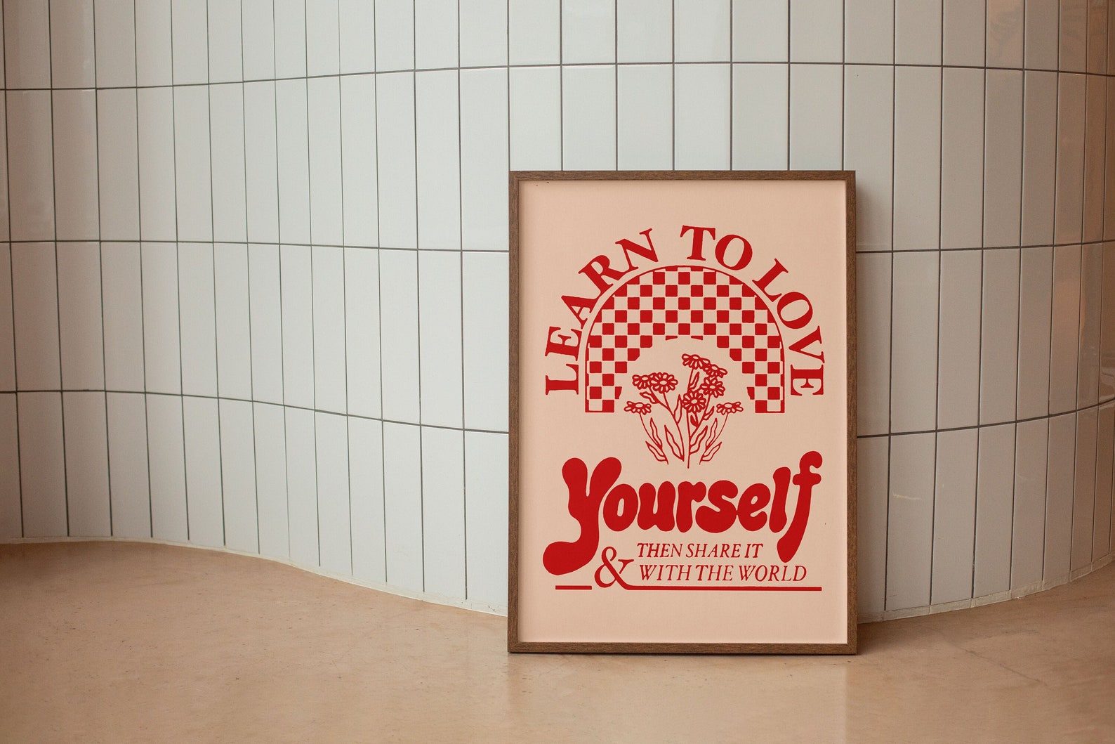 Retro 'love Yourself' Print: Self Affirmation Wall Decor (digital ...