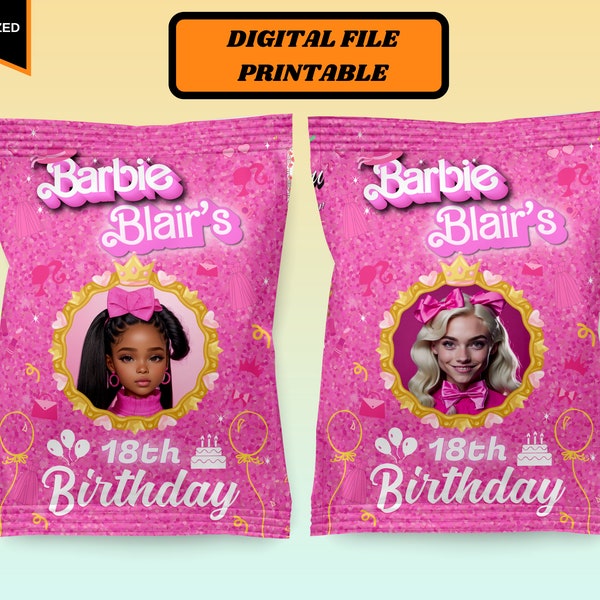 Barbie Chip Bags Svg - Etsy