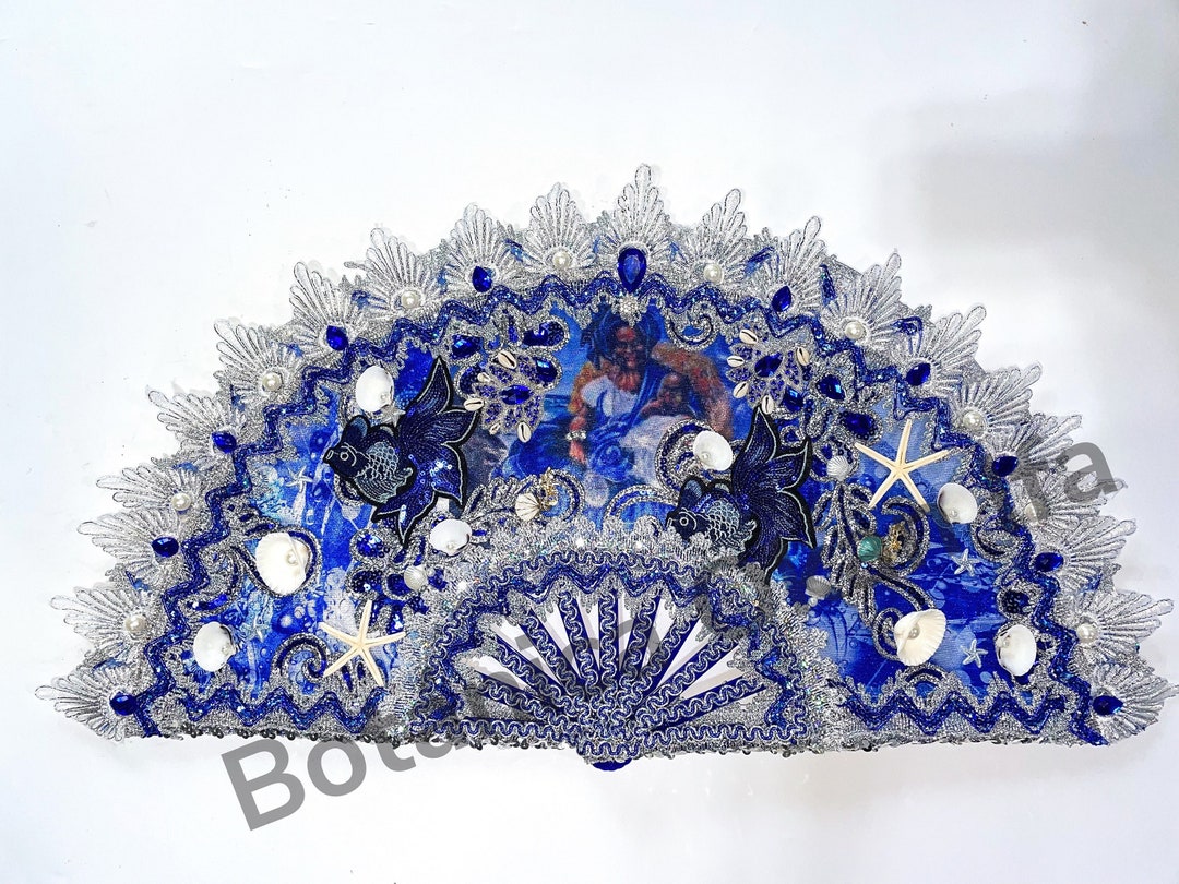Large Yemaya Fan Abanico De Yemaya Yemoja Santeria - Etsy