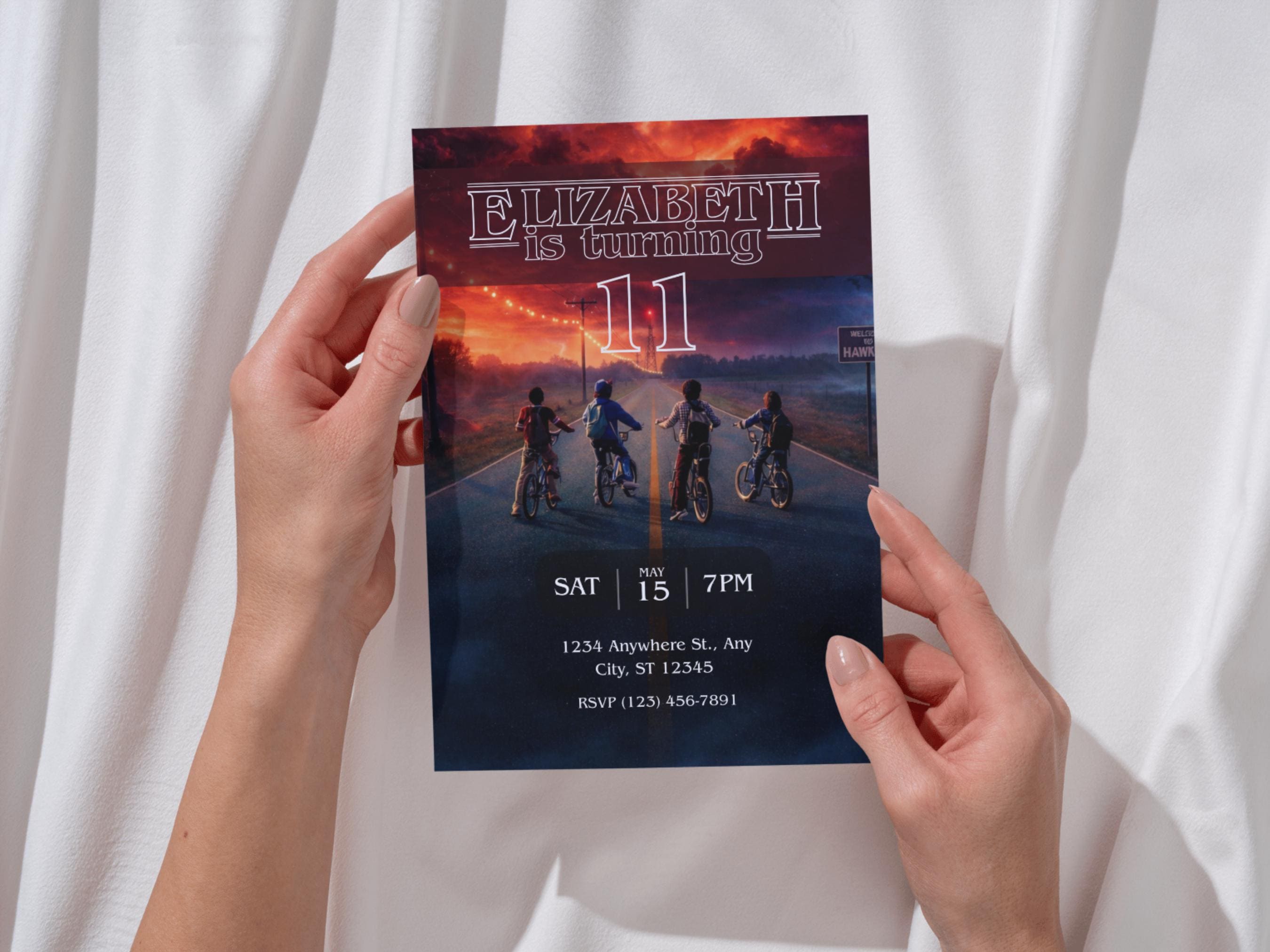 Stranger Things Birthday Invitation, Printable Boy Girl Eleven Party ...