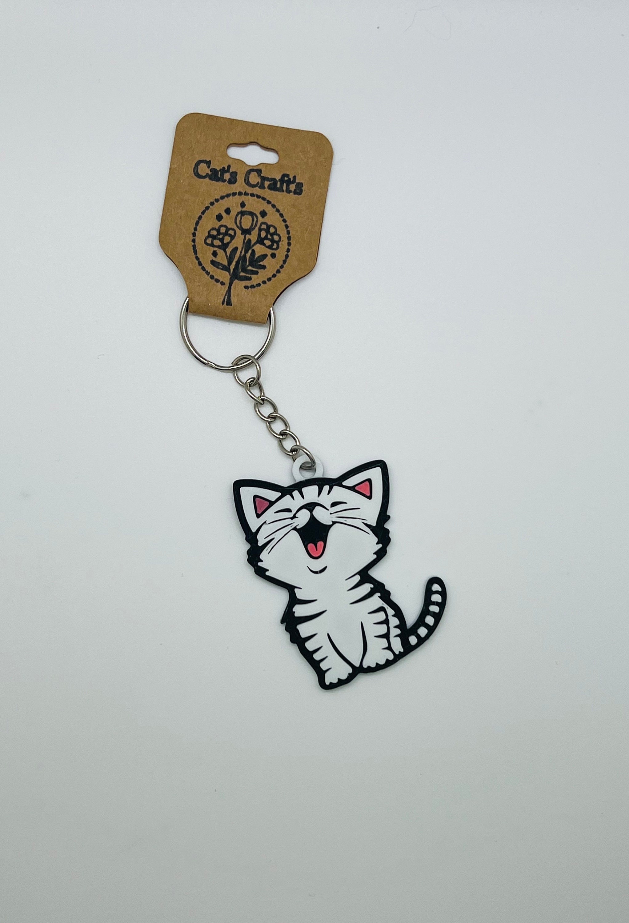 Cute Cat Keychain. Adorable Cat! - Etsy