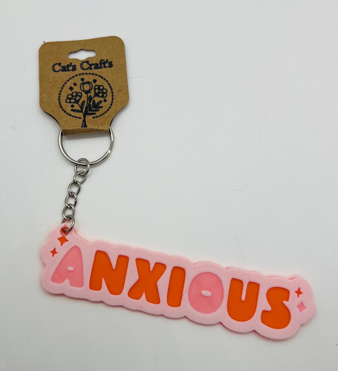 Anxious Keychain. Mental Health Keychain. Quote Keychain. Positive ...