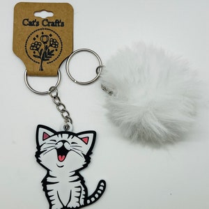 Cute Cat Keychain. Adorable Cat! - Etsy