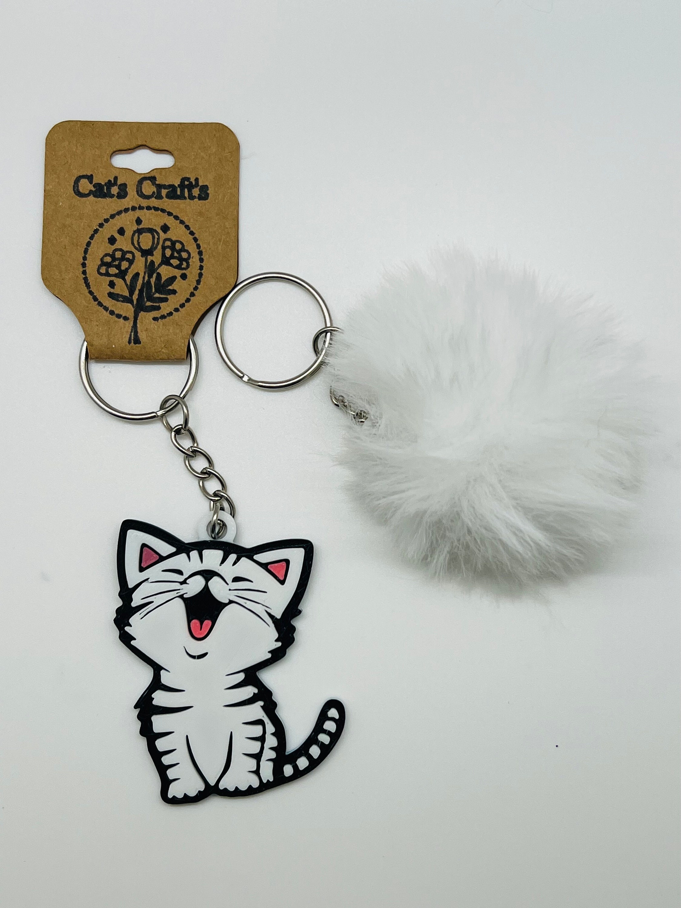 Cute Cat Keychain. Adorable Cat! - Etsy