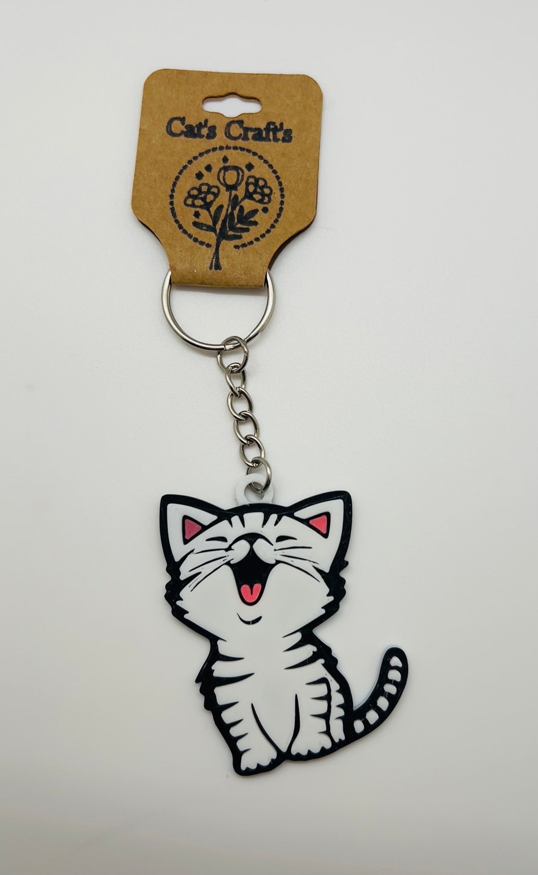 Cute Cat Keychain. Adorable Cat! - Etsy