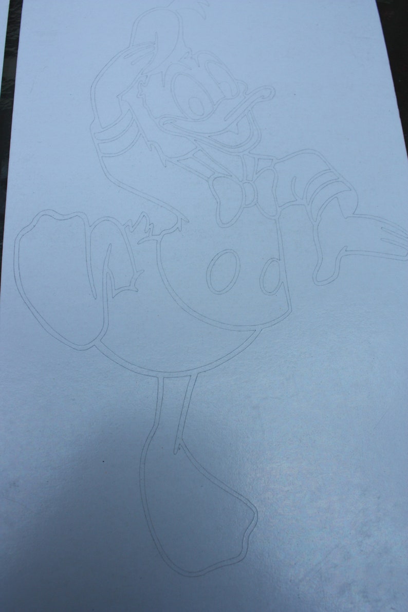 Olaf and Donald Duck. SAND ART Color Your Picture With Sand - Etsy