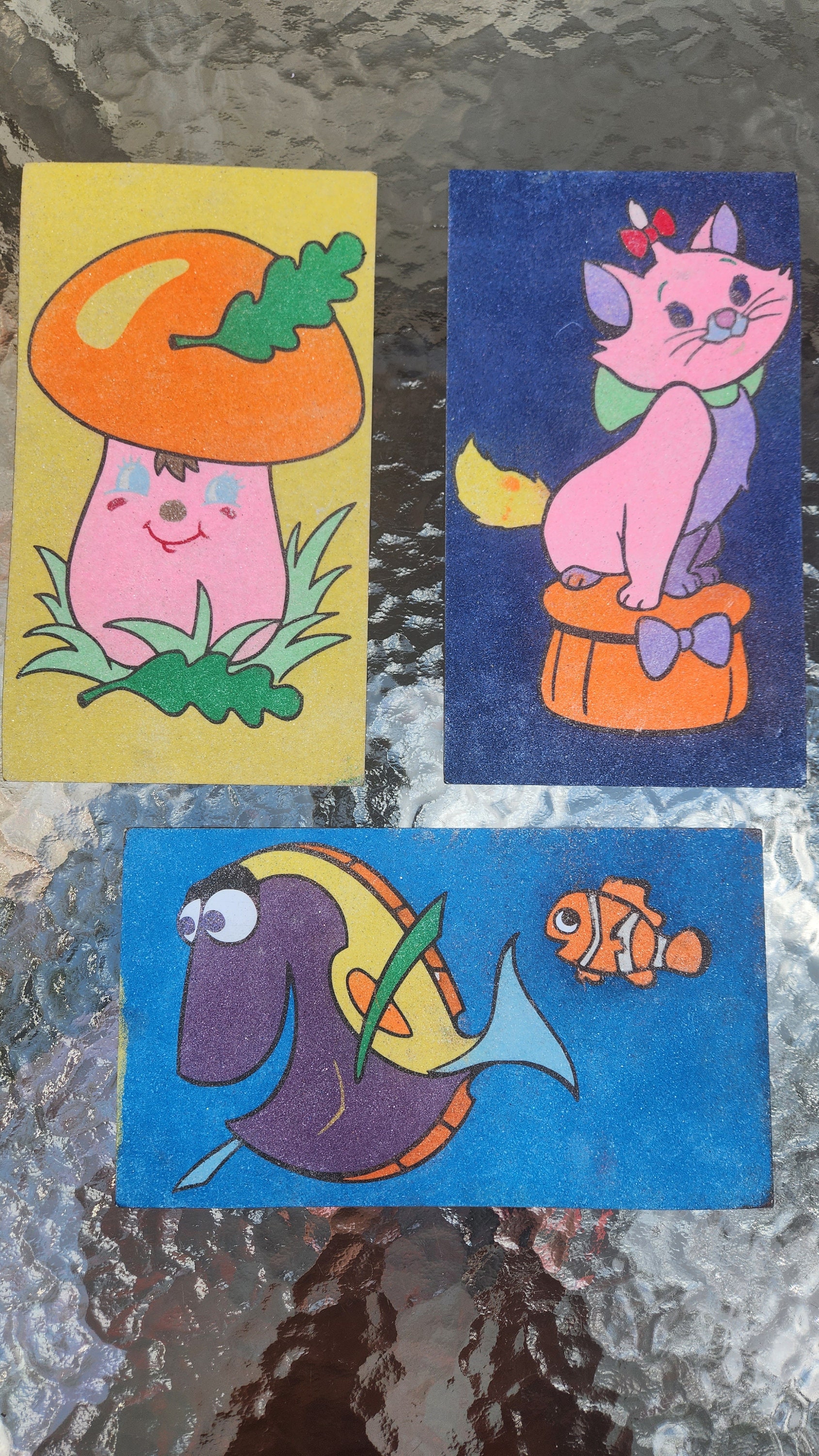 Olaf and Donald Duck. SAND ART Color Your Picture With Sand - Etsy