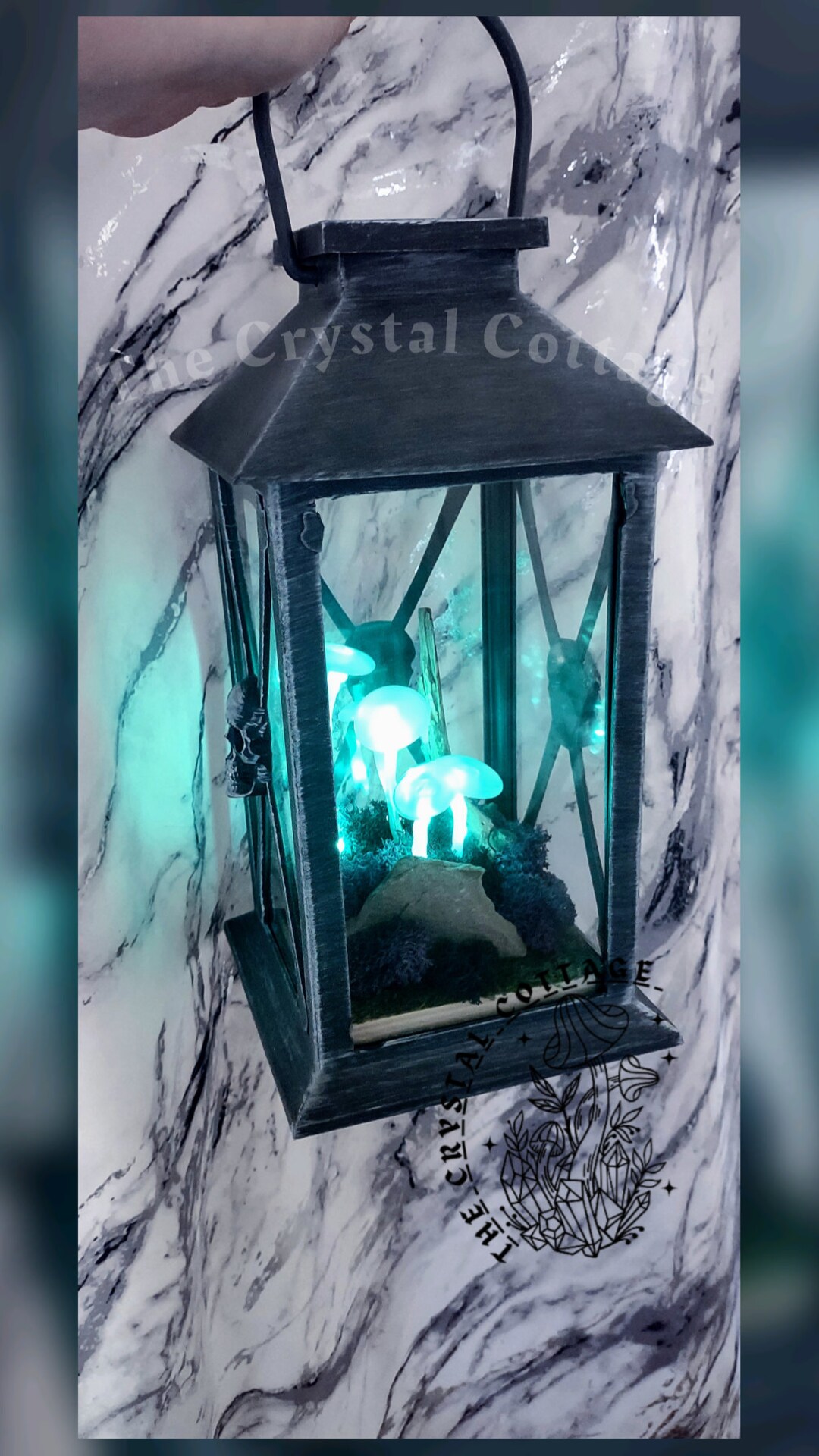 Beatle J Inspired Ghostly Green Mushroom Lantern Cottage Core Fairy ...