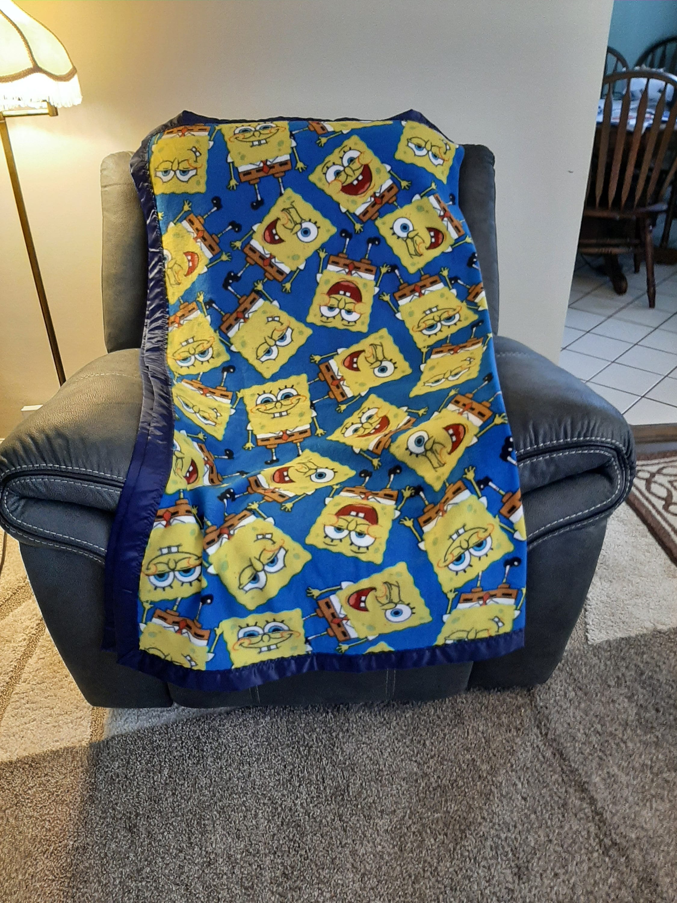 Spongebob Blanket And Pillow