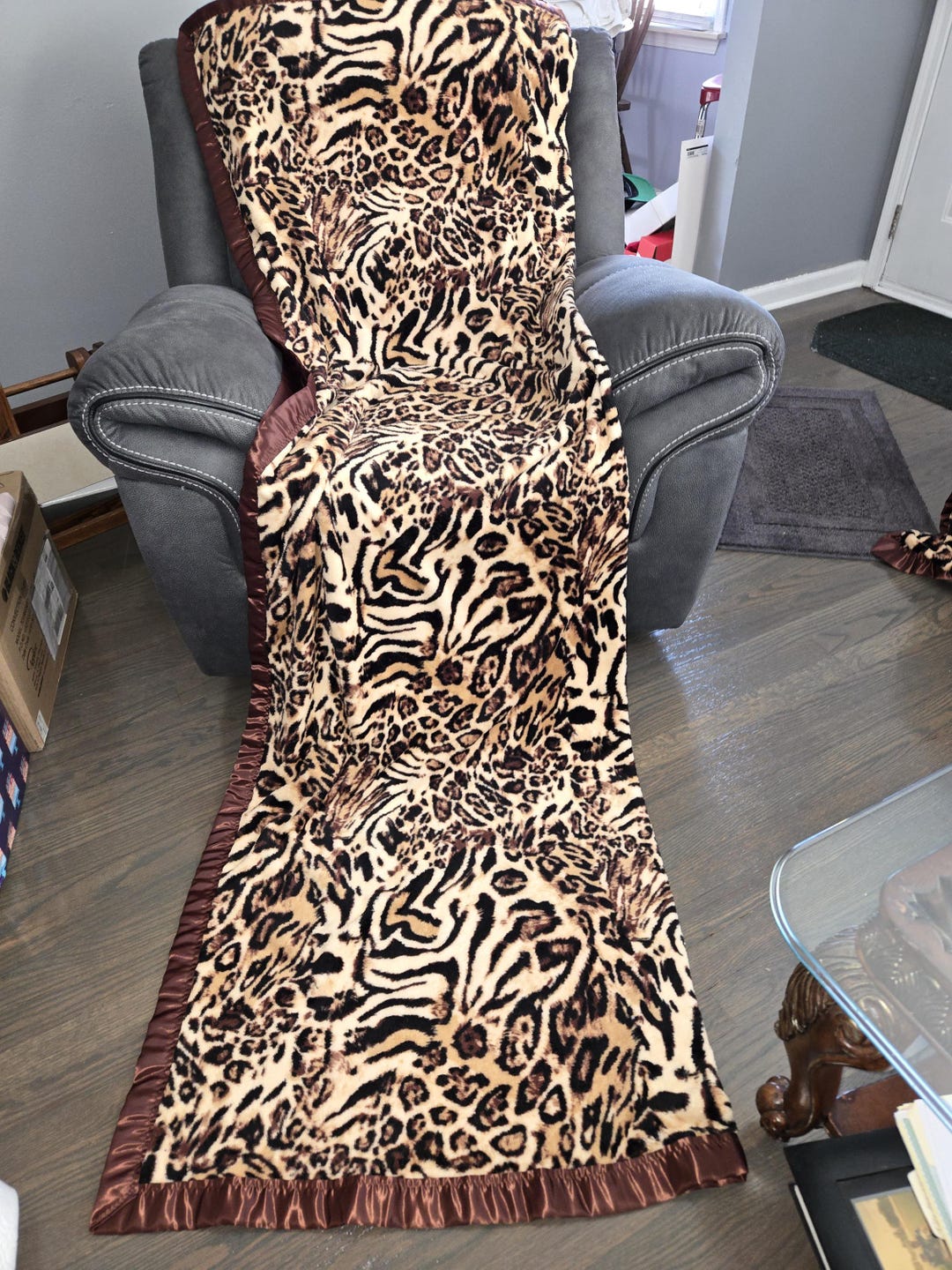Bengal Cat, Exotic Jungle Animal Prints, Adult Big/tall, Minky Cuddle ...