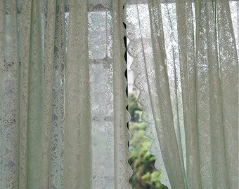 Green Cafe Curtain - Etsy