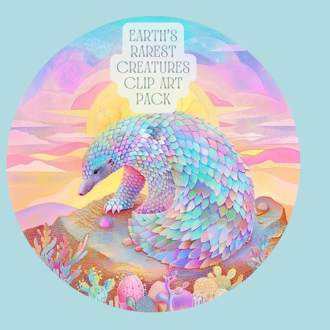 Endangered Animals Clip Art: Retro Pastel Pngs for Eco Projects ...