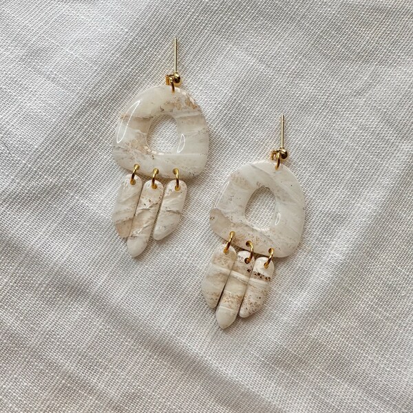 Marble Earrings - Etsy