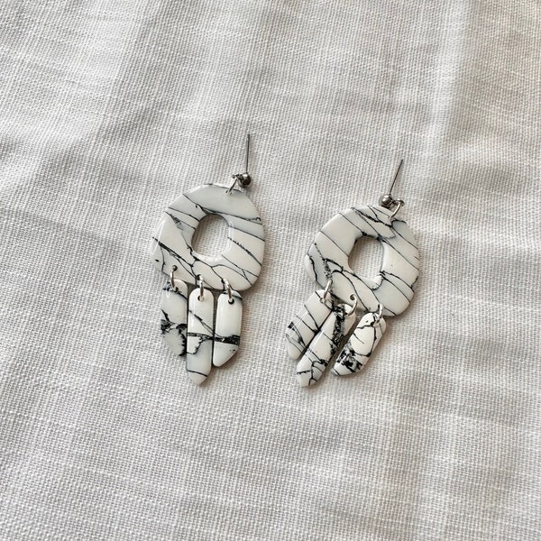 Marble Earrings - Etsy