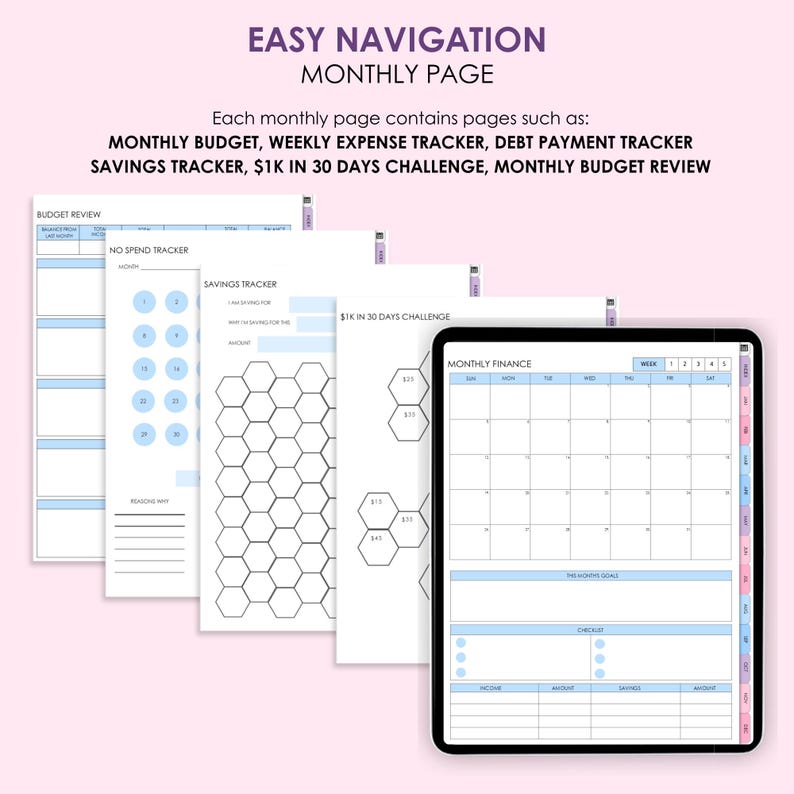 Digital 2025 Finance Budget Planner, Instant Download Undated Weekly ...