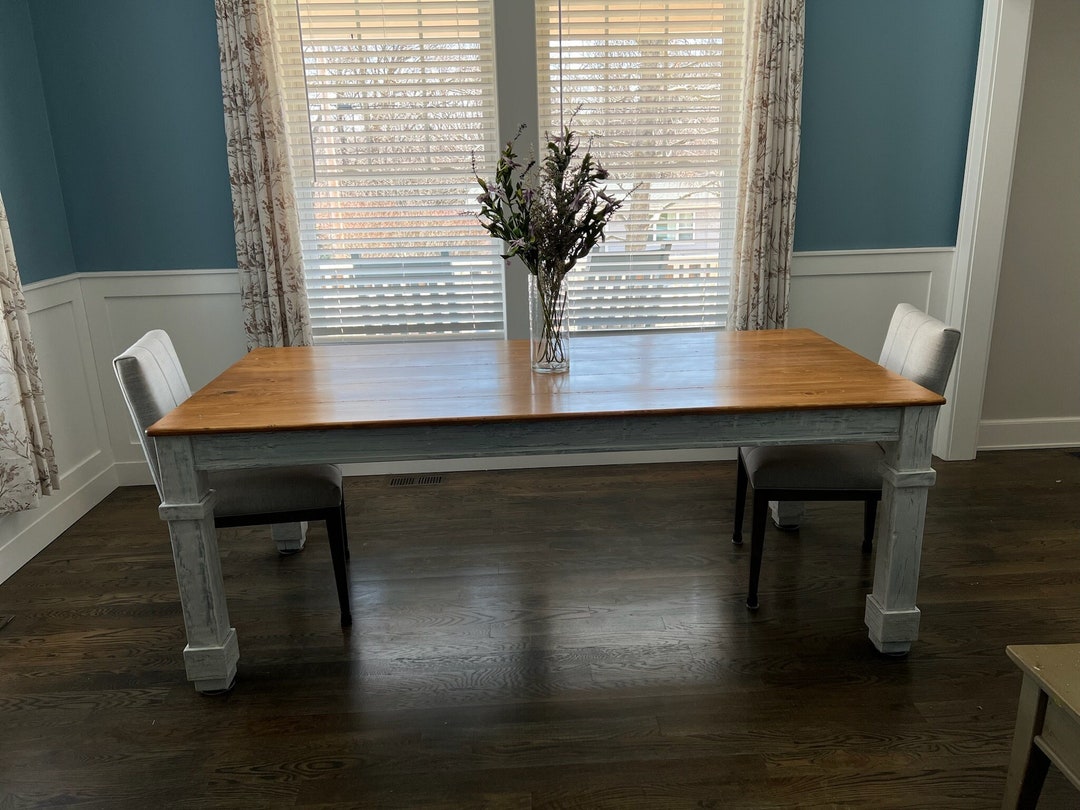 White Rustic Farmers Table - Etsy