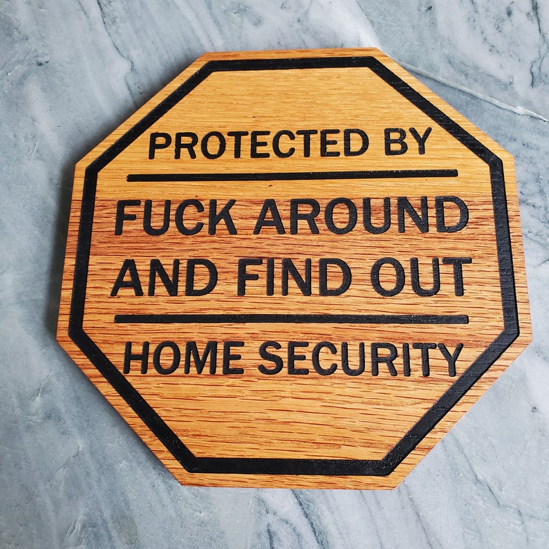 Security Sign Files Carbide Create and SVG Files for CNC - Etsy