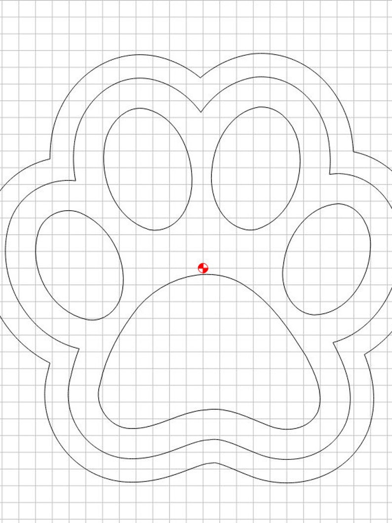 Paw Print Catchall Tray CNC Files: SVG, Carbide Create (digital ...