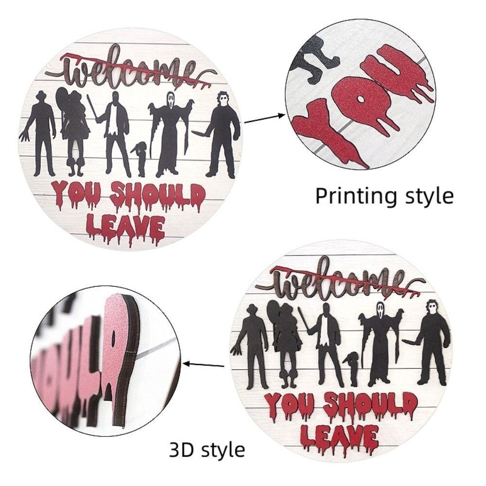 Welcome to Our Nightmare Sign Halloween Gifts Spooky Wood Door - Etsy