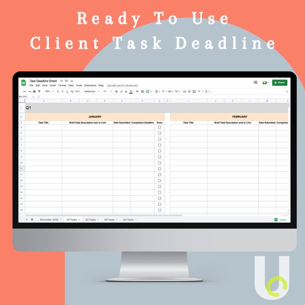 Deadline Spreadsheet - Etsy