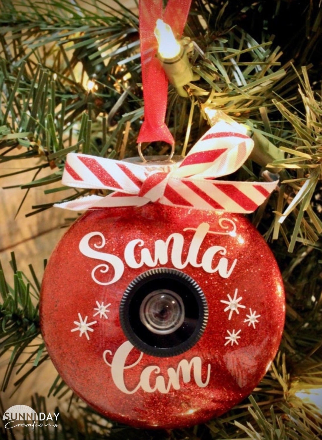 Santa Cam | Letter From Santa and Box Included | Large Disc Ornament - Etsy