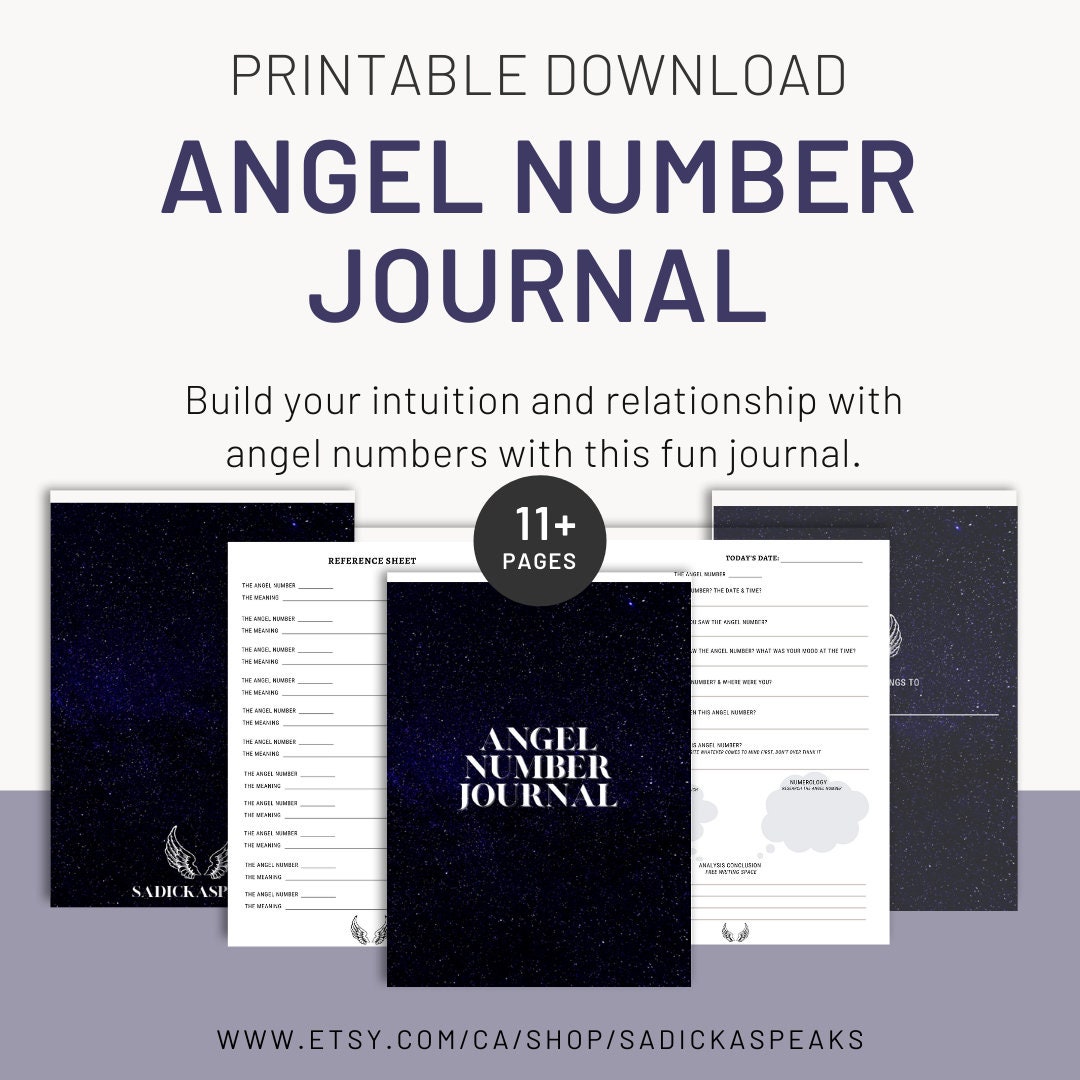 Angel Number Journal Printable Download - Etsy