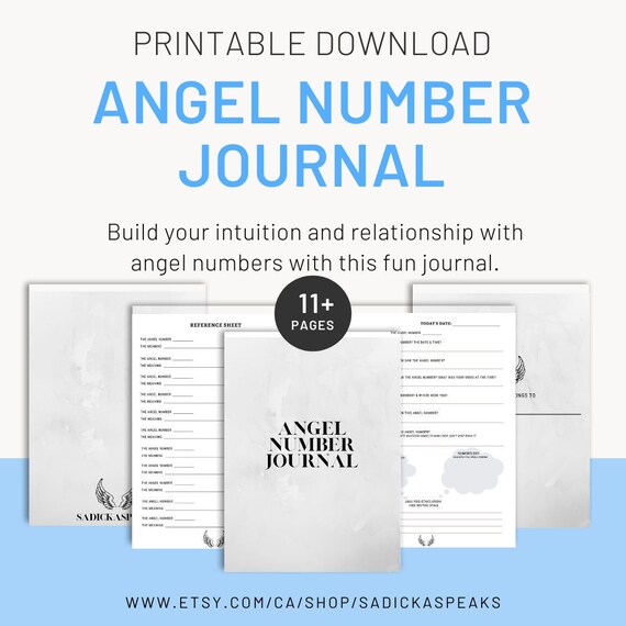 Angel Number Journal Printable Download - Etsy
