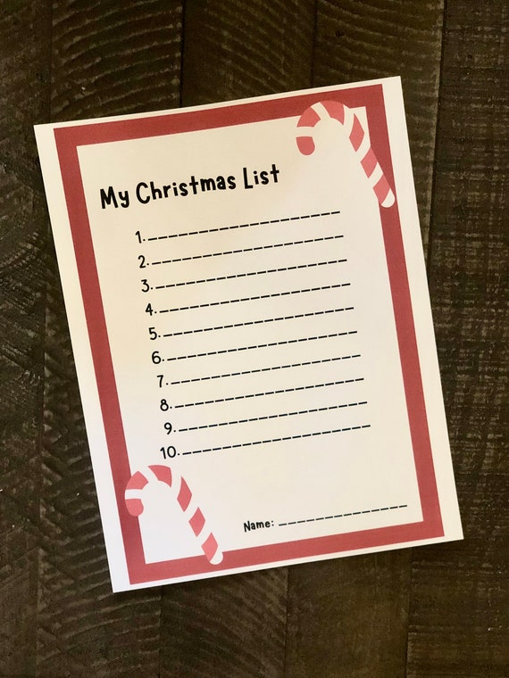 Lista De Navidad Imprimible En Blanco Y Negro Etiquetas De Regalo De