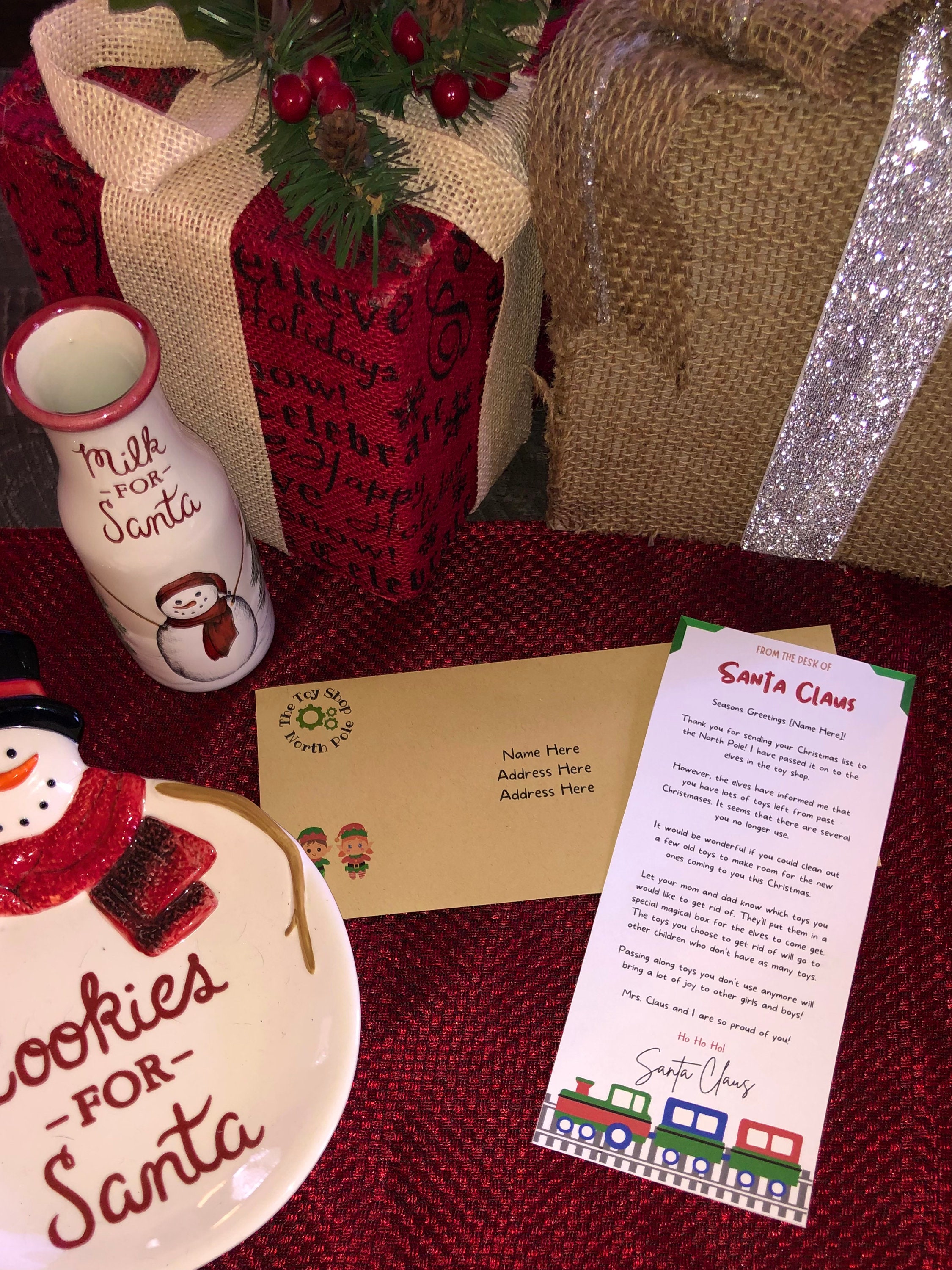 Personalized Toy Donation Letter From Santa, MAILED FOR YOU, Old Toys ...