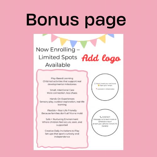 Play- Based Parent Handbook - Etsy