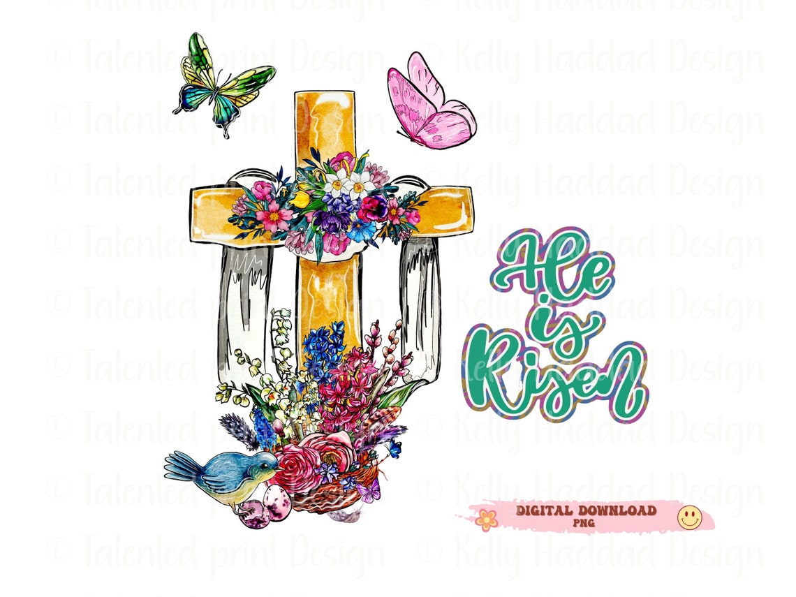 He is Risen Indeed Png Sublimation Design Christian Easter - Etsy