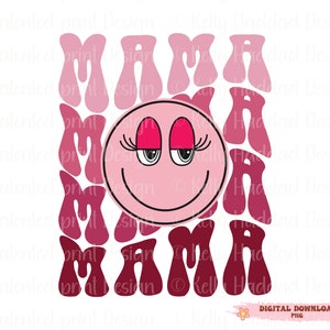 MAMA Svg Smiley Face Svg Mama Shirt Svg Smiley Face Png Mama Smiley ...