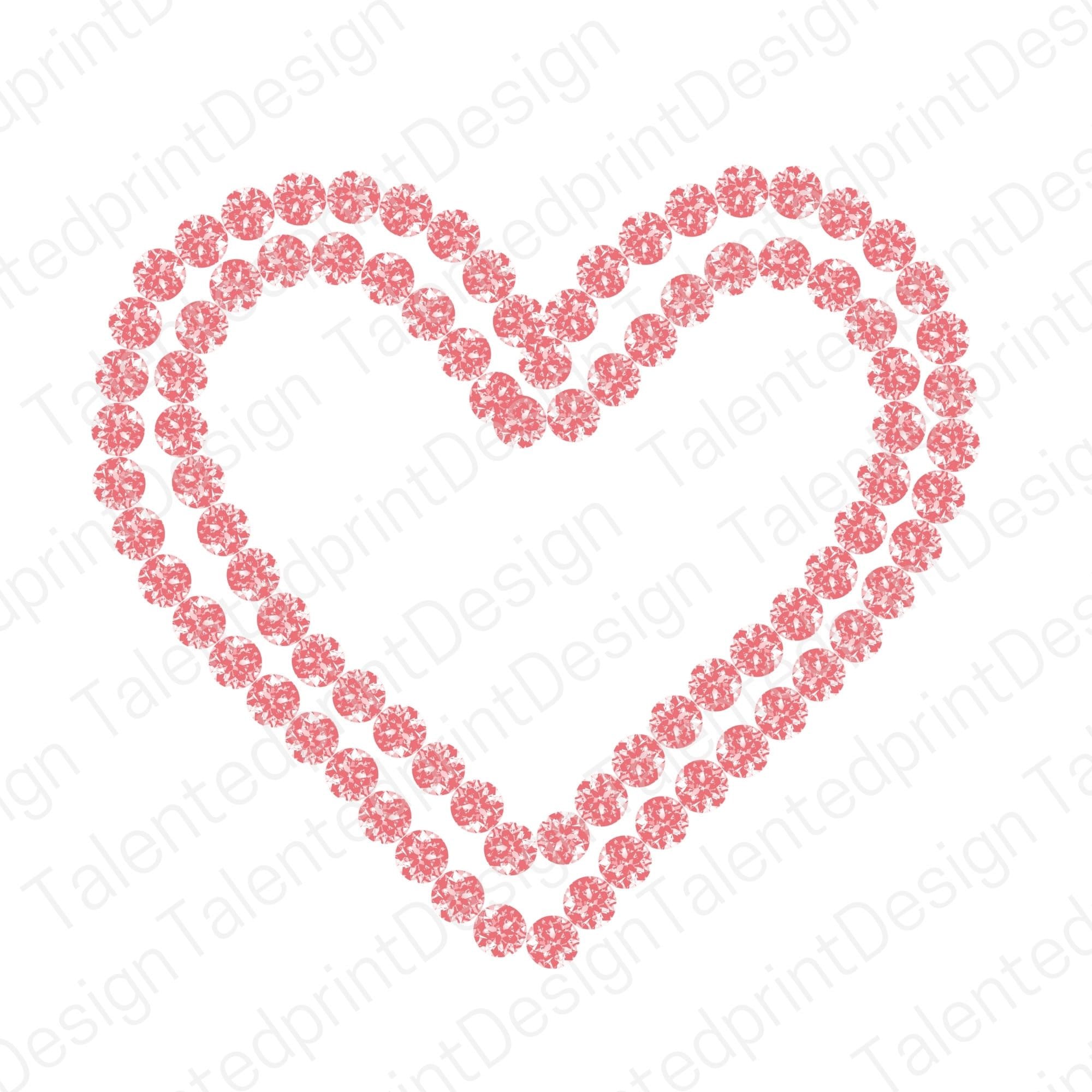 Pink Dimond Heart PNG Diamond Heart PNG Digital Clipart - Etsy