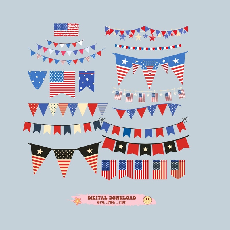 4th of July Bunting - Etsy