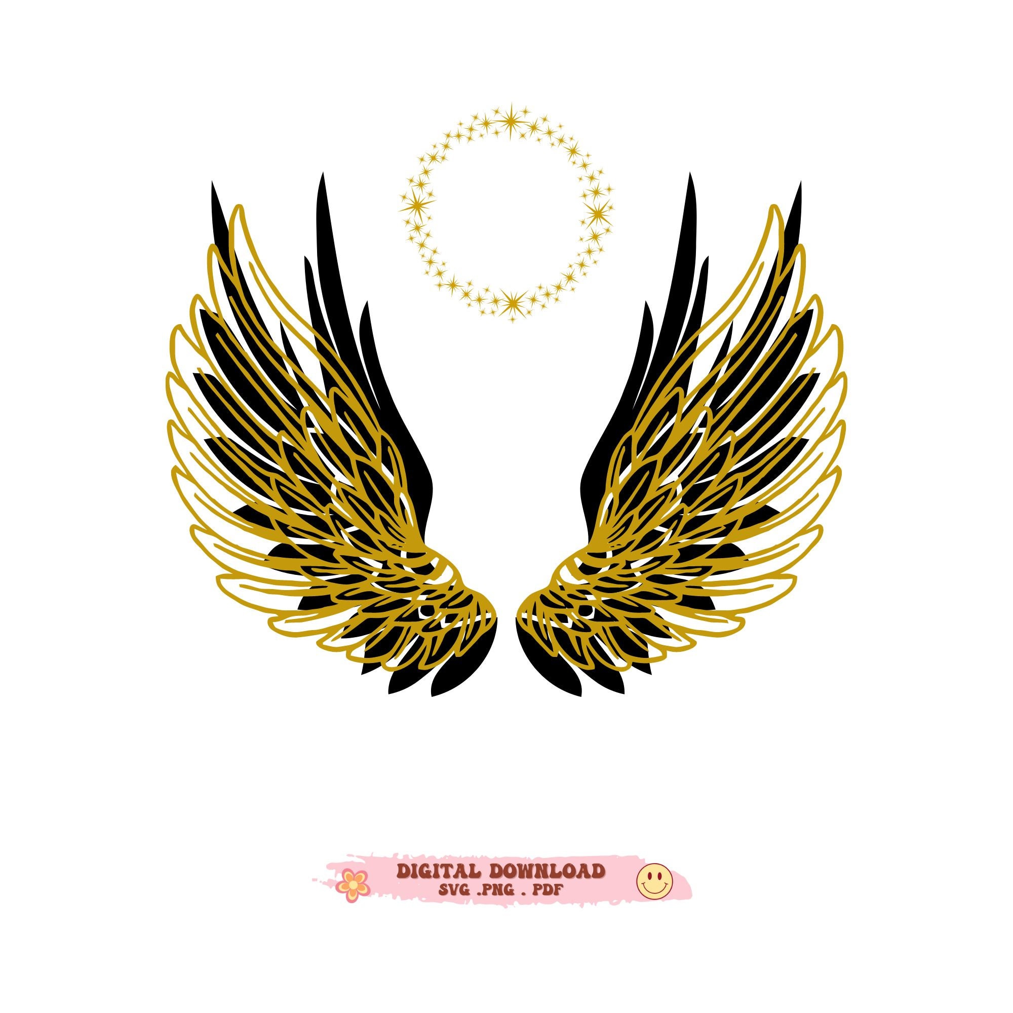 Angel Wing Svg Angel Wings SVG Angel Svg Memorial Svg Gold - Etsy Canada