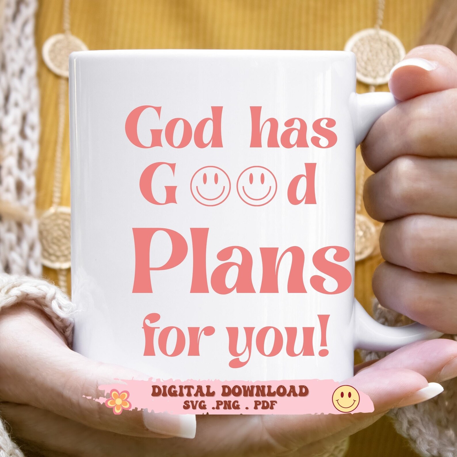 Christian SVG, God, Smiley Face SVG, God Has Good Plan, Christian Png ...