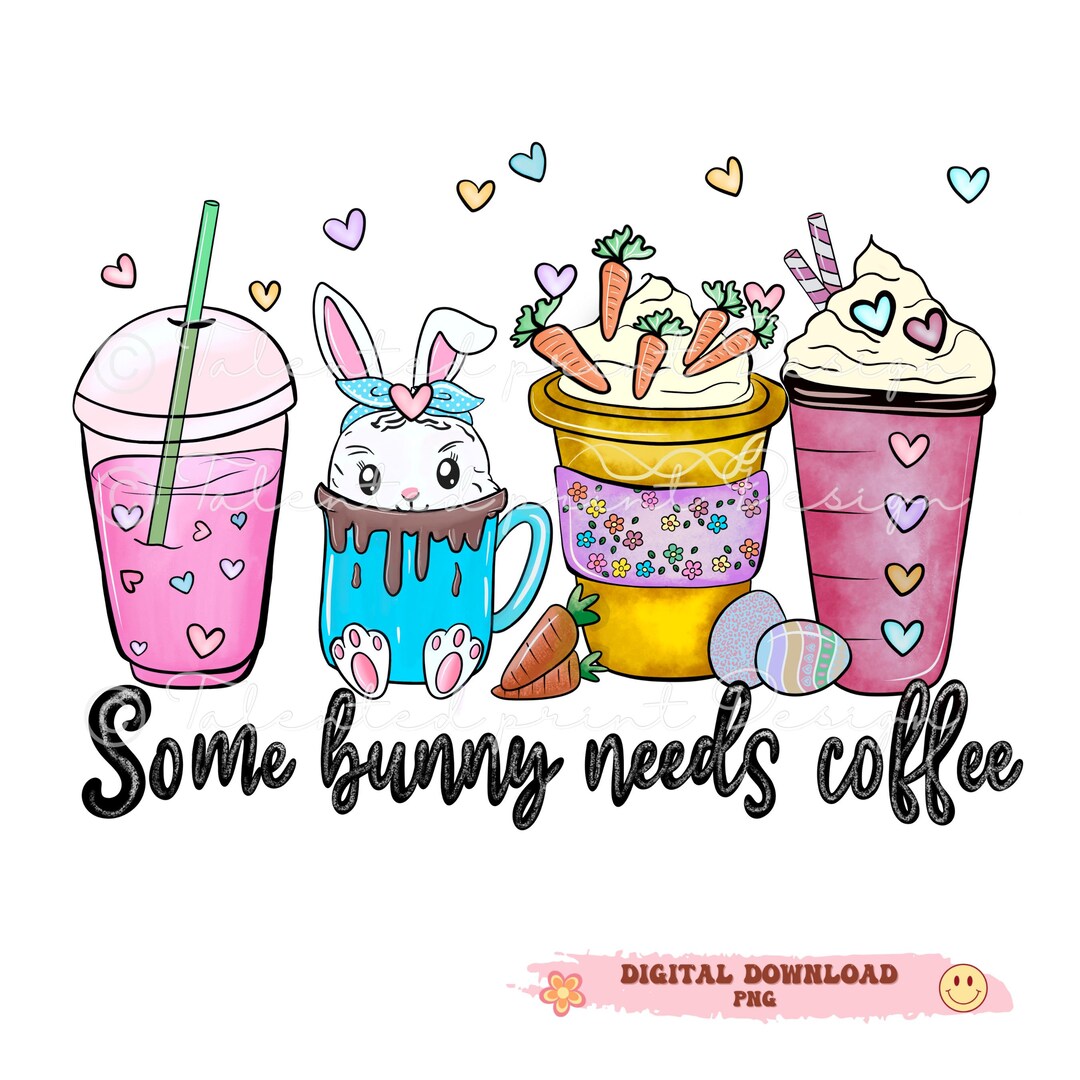 Easter Coffee Bunny PNG, Latte Iced Frappe Religious Christian Faith ...
