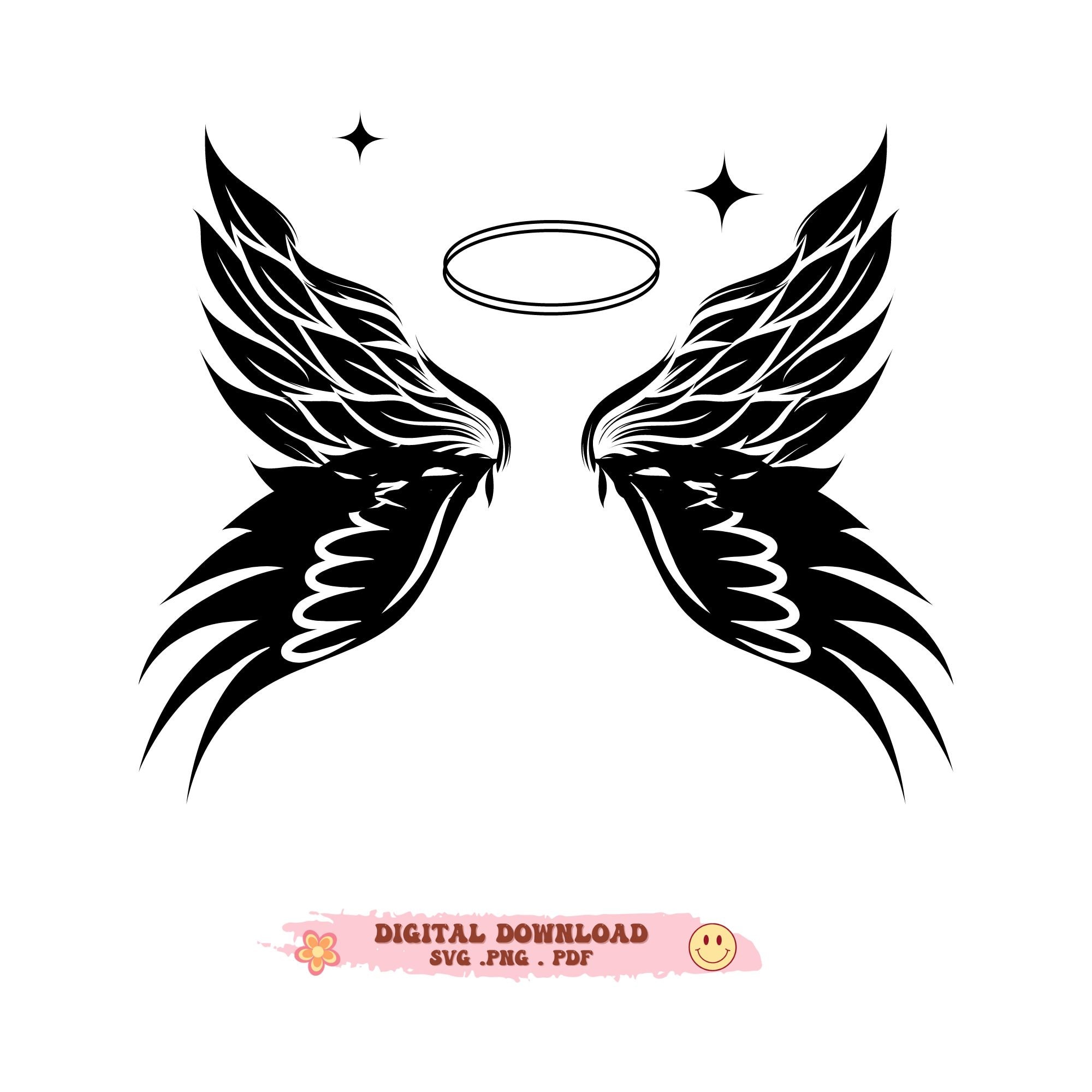 Angel Wing Svg Angel Wings SVG Angel Svg Memorial Svg - Etsy UK