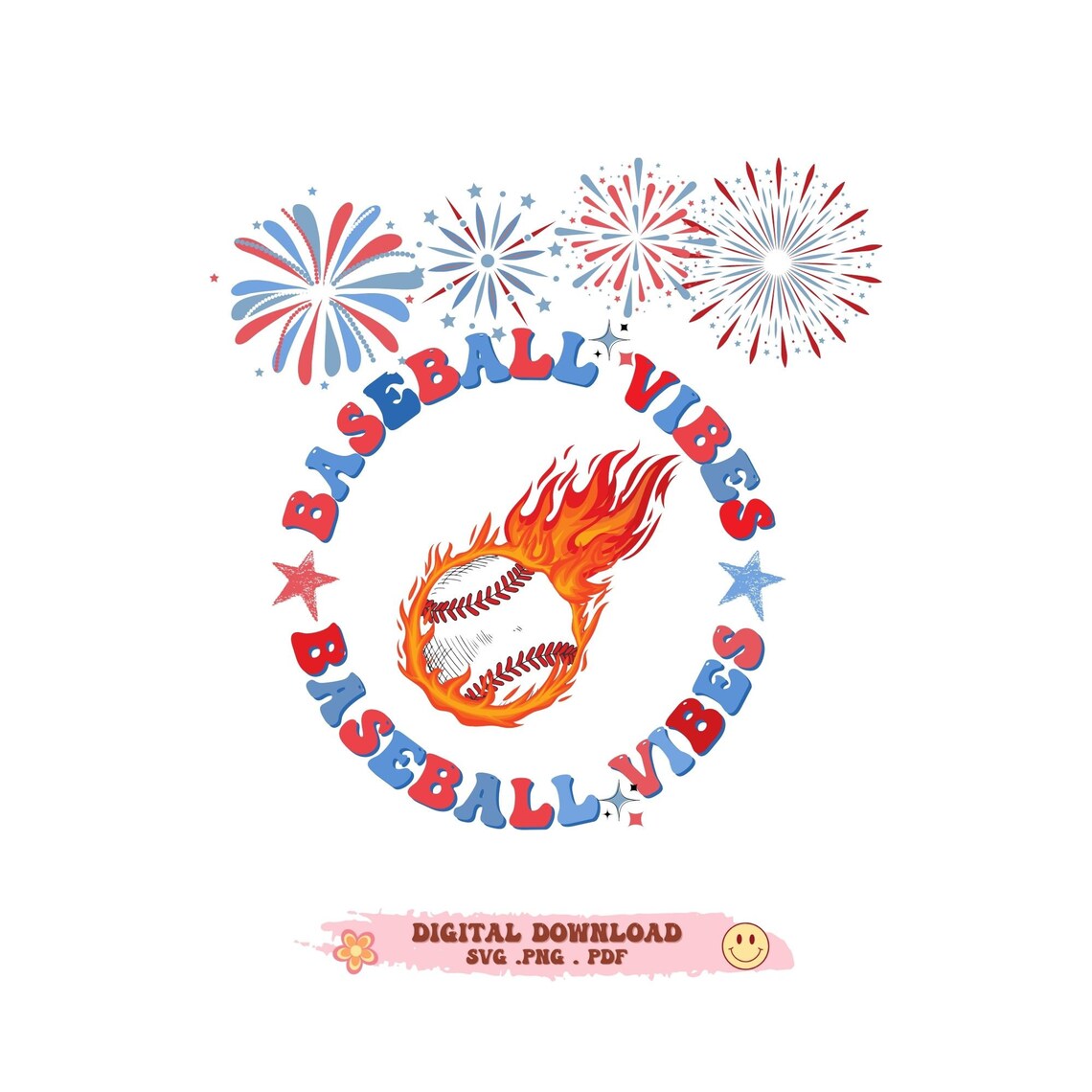 Baseball Svg, 4th of July Baseball SVG Png, Fourth of July Svg , USA ...