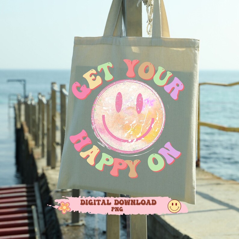 Distressed Smiley Face PNG Happy Face Retro Sublimation | Etsy